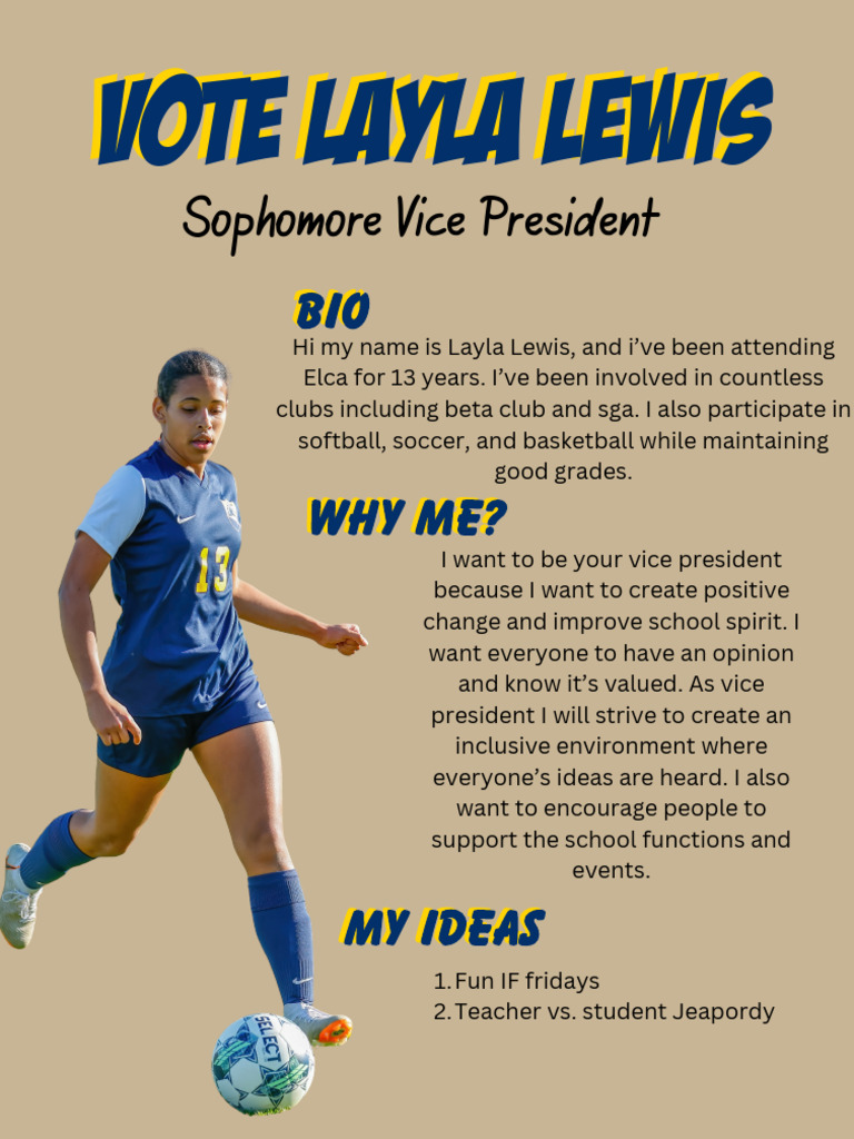 Vote Layla Lewis for Vice President | PDF