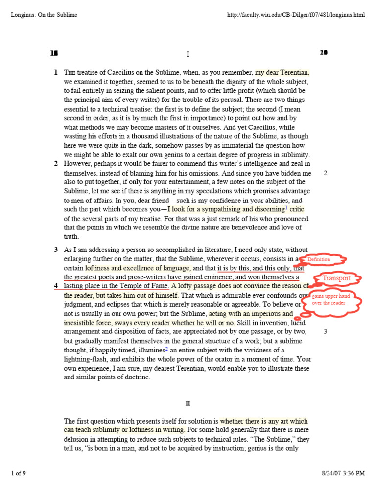 Longinus Highlighted | PDF | Iliad | Odyssey
