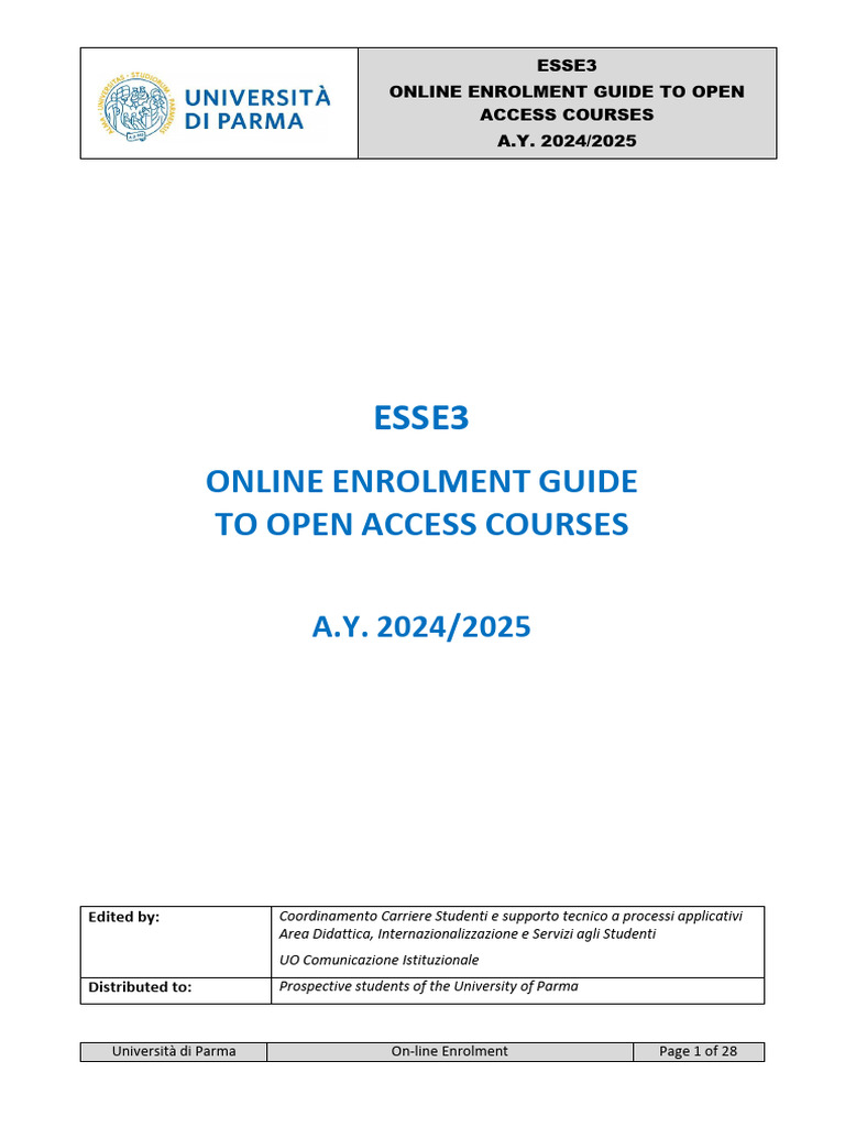 Enrolment Guide To OPEN ACCESS COURSES | PDF