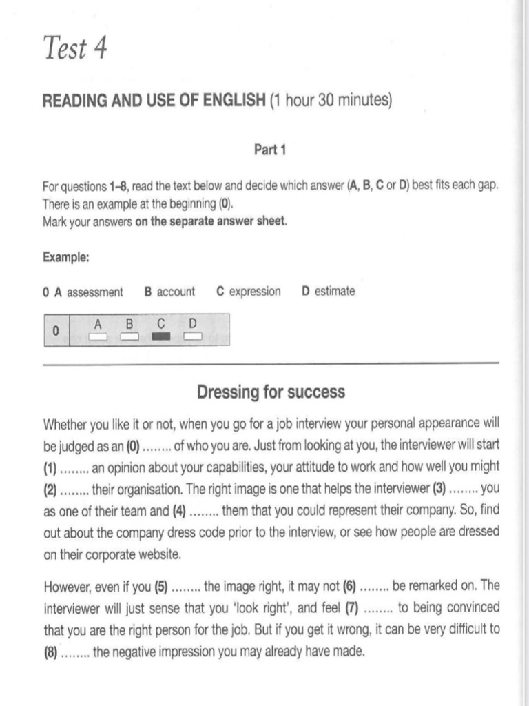 Cae Reading Exam | PDF