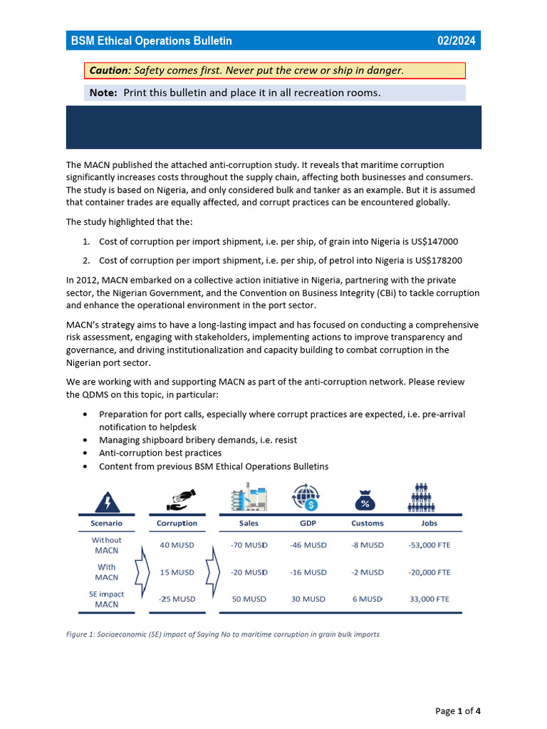 Ethical Operations Bulletin 02 2024 | PDF | Corruption | Nigeria