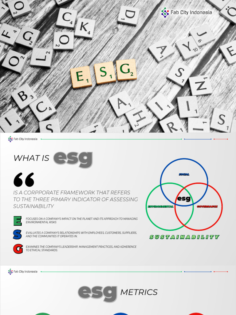 ESG Framework for Corporate Sustainability | PDF | Economy And The ...