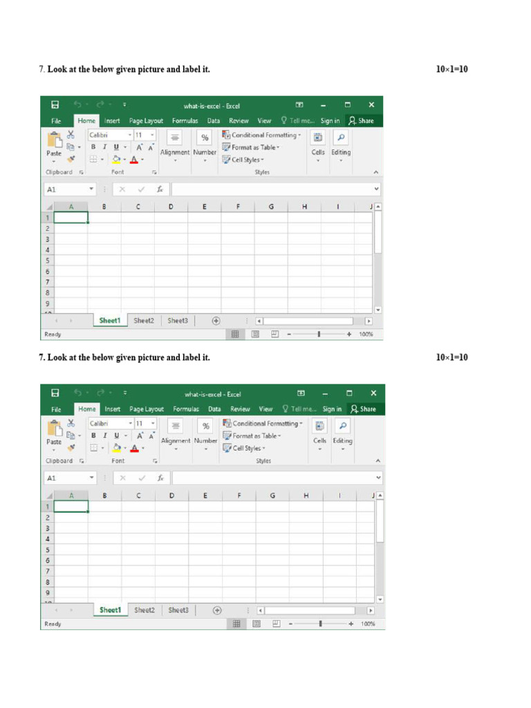 Class 6 - Computer (Excel)(HY) | PDF