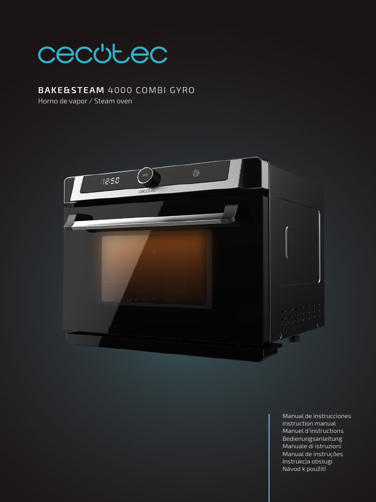 Manual de Usuario Horno Cecotec | PDF | Enchufes y tomas de corriente alterna | Agua
