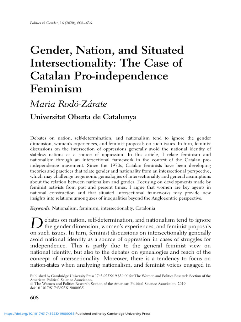 Gender, Nation, and Situated | PDF | Intersectionality | Feminism