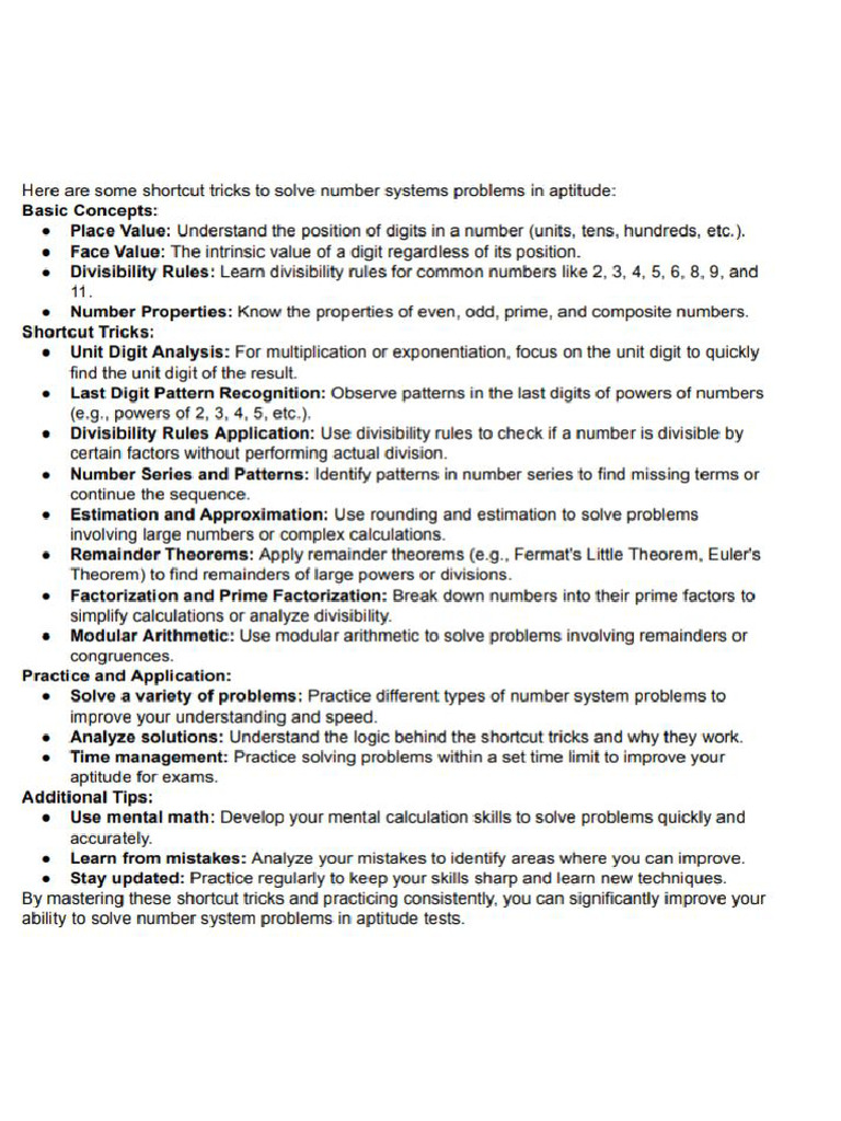 Aptitude Short Tricks AI | PDF