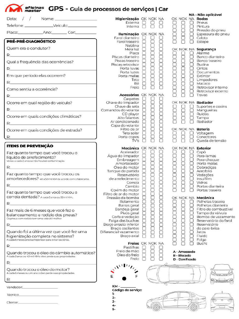 GPS-Check List - Serviços | PDF