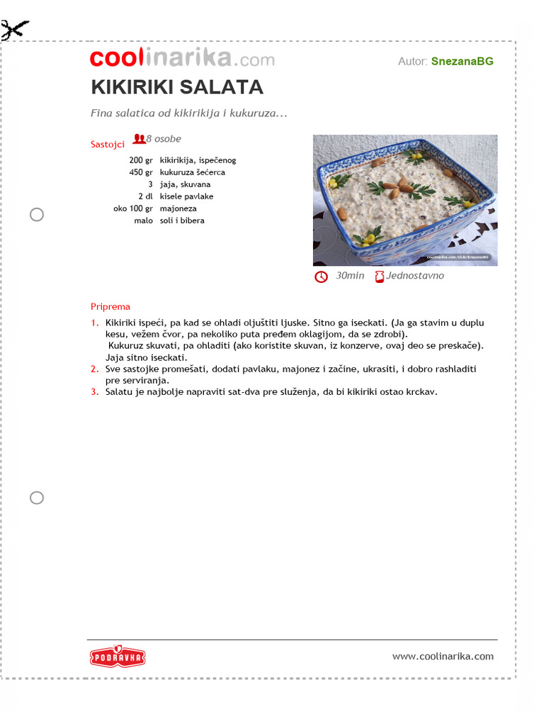 Kikiriki Salata | PDF