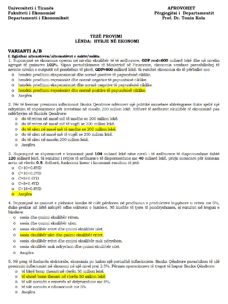 Teza - Hyrje - Shkurt 2021 | PDF