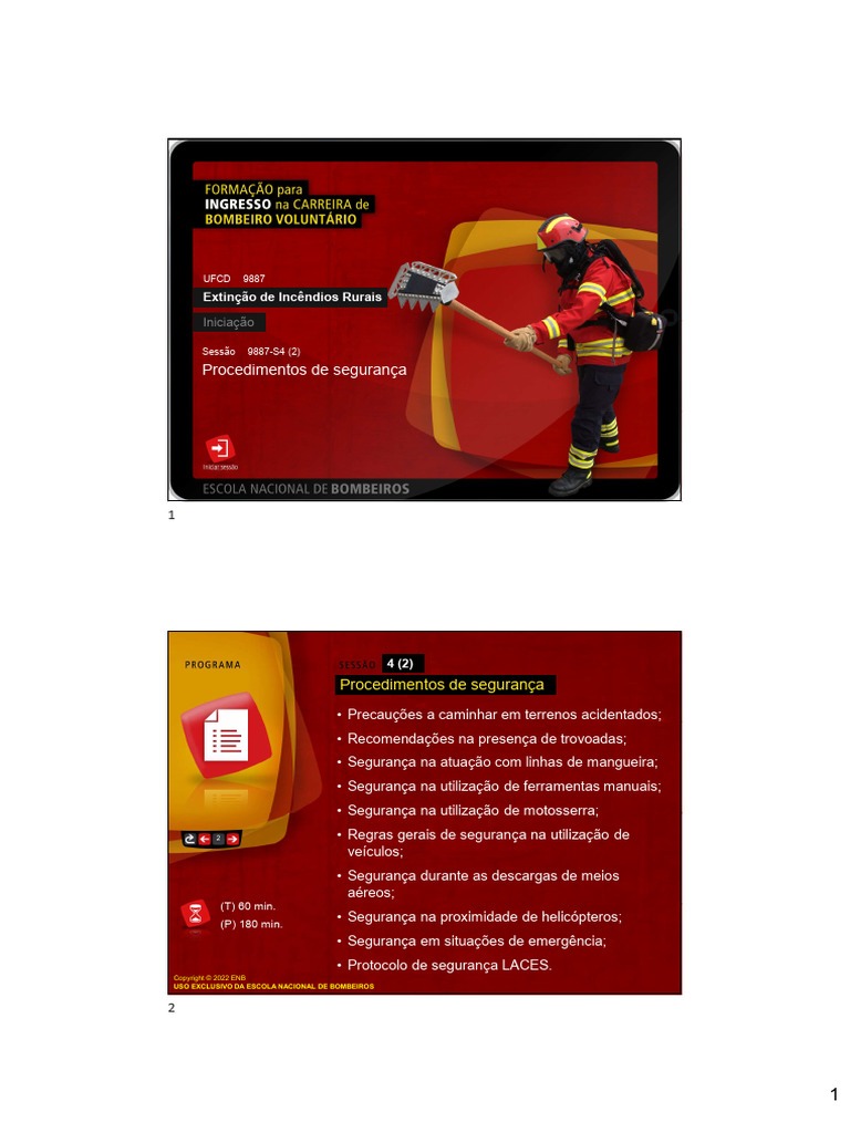 UFCD9887-S4 (2) - Procedimentos de Segurança | PDF | Incêndios | Árvores