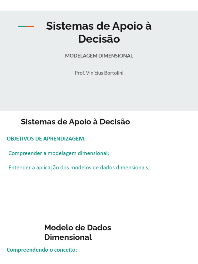 Parte 3 Modelagem Dimensional | PDF | Armazém de dados | Bancos de dados