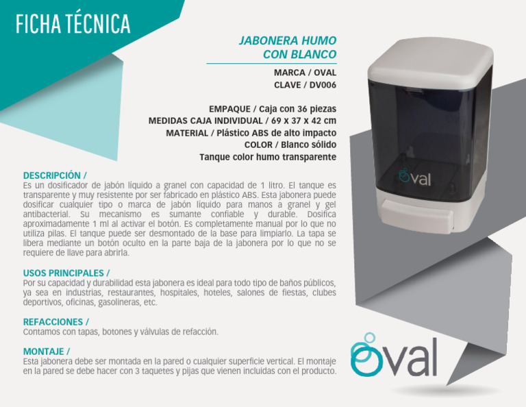 DV006 Ficha Tecnica Oval Mexico | PDF