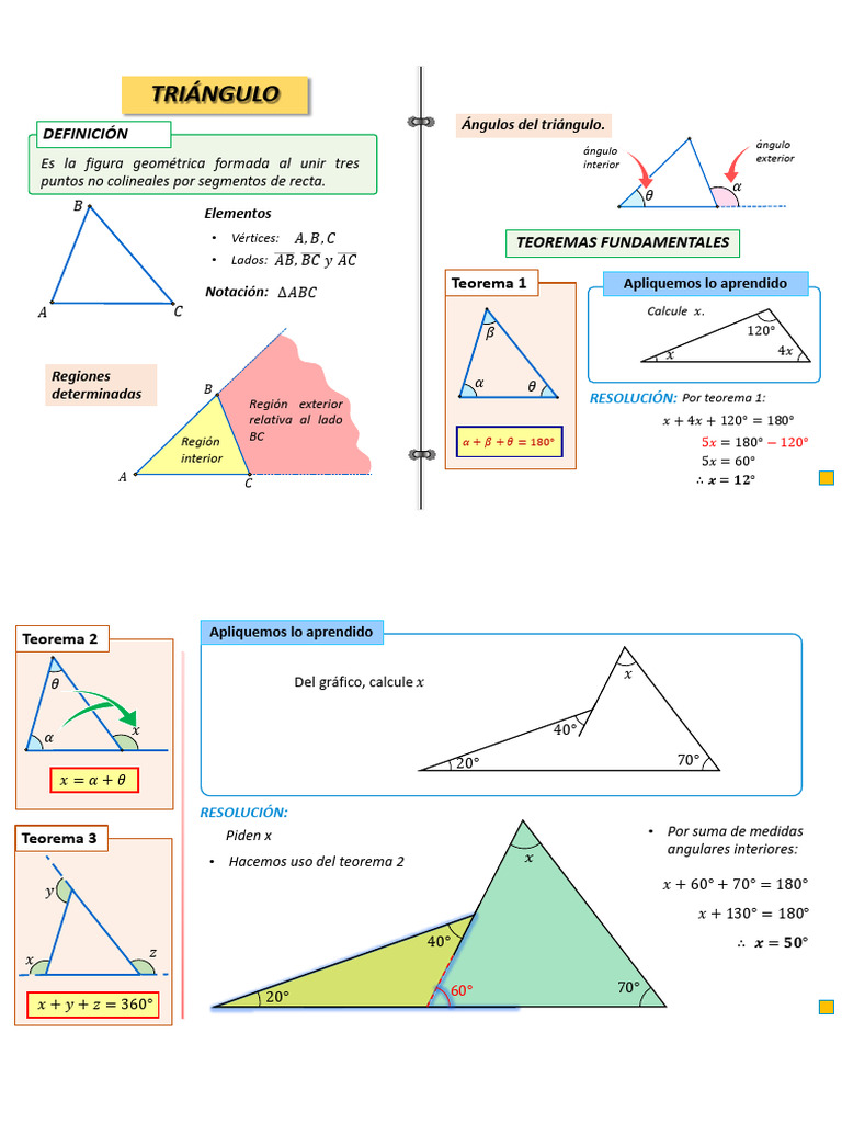 Aula 3A-Clase N°10-Geometría-Triángulos-Clasificación | PDF | Triángulo ...