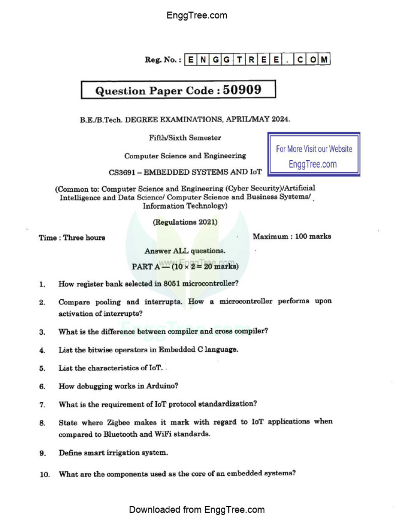 CS3691 Question Paper | PDF