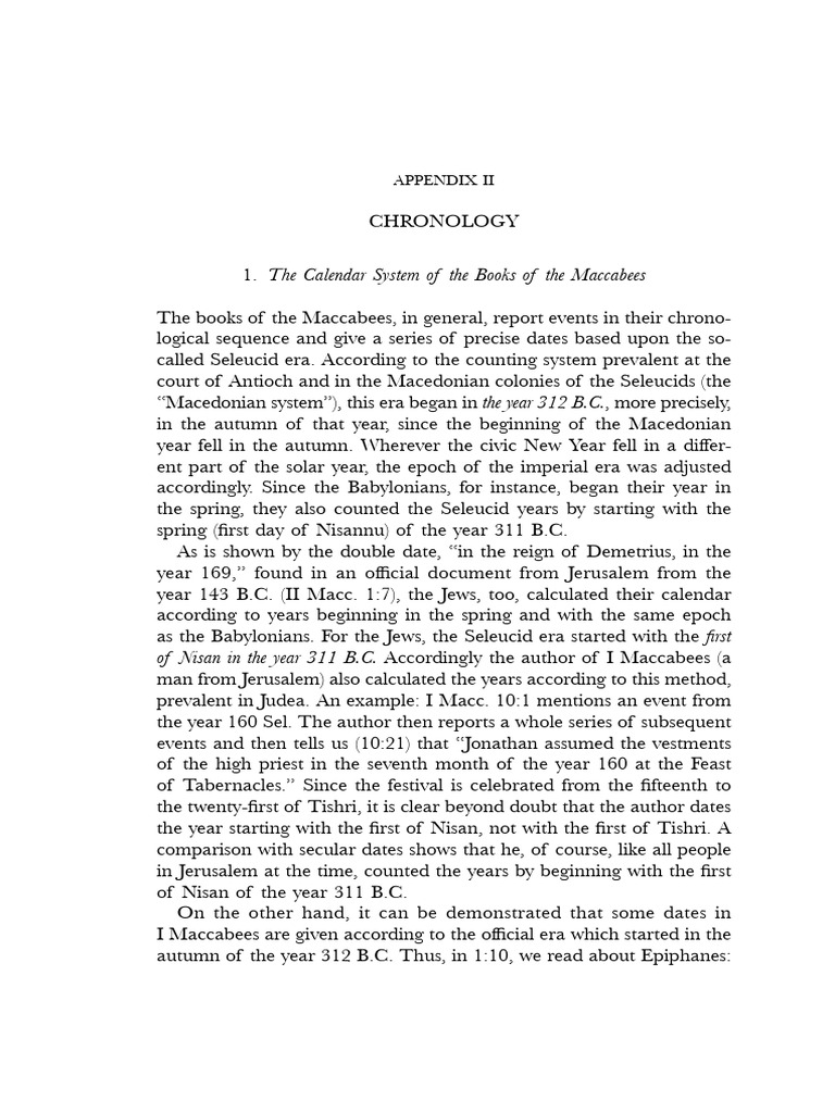 Maccabees Calendar System Explained | PDF | Jews And Judaism