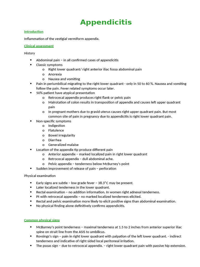 3. Appendicitis | PDF | Diseases And Disorders | Medical Specialties
