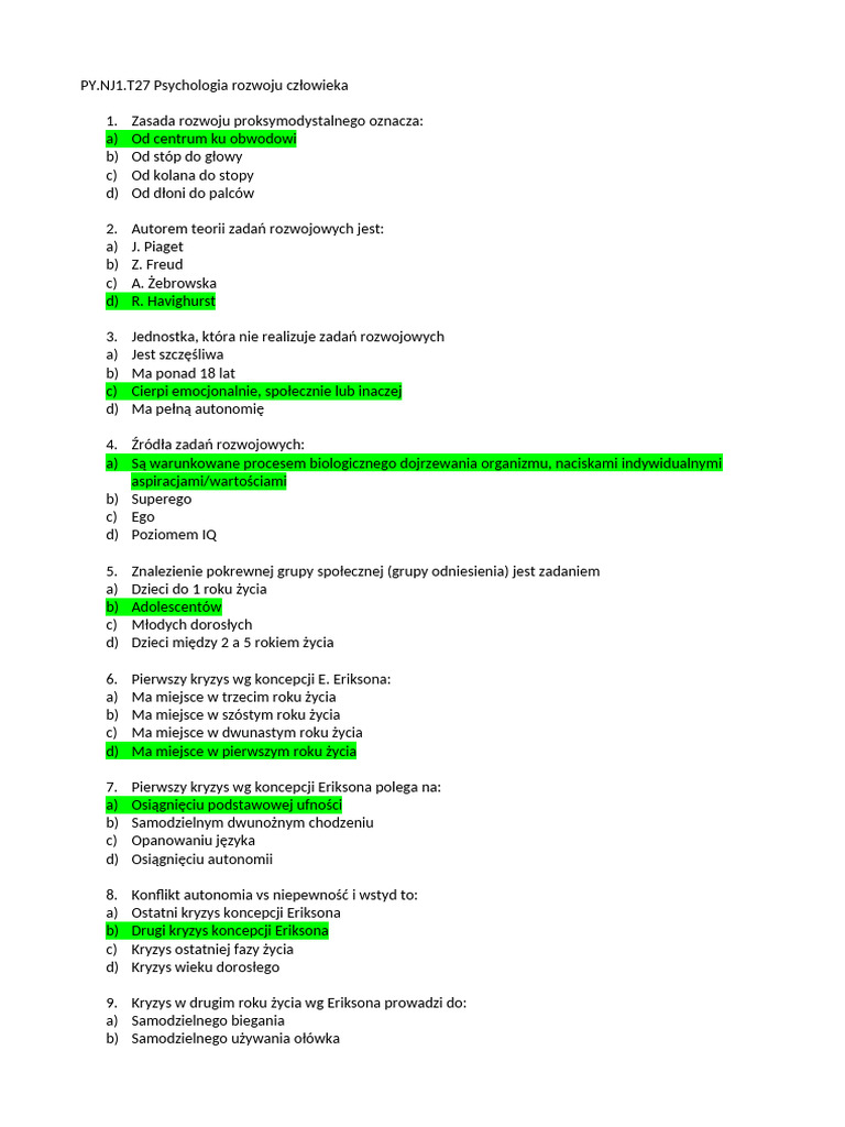 PY.NJ1.T27 - Psychologia rozwoju człowieka | PDF