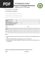 Internship Attendance, Performance, Daily Work Sheet Format | PDF ...