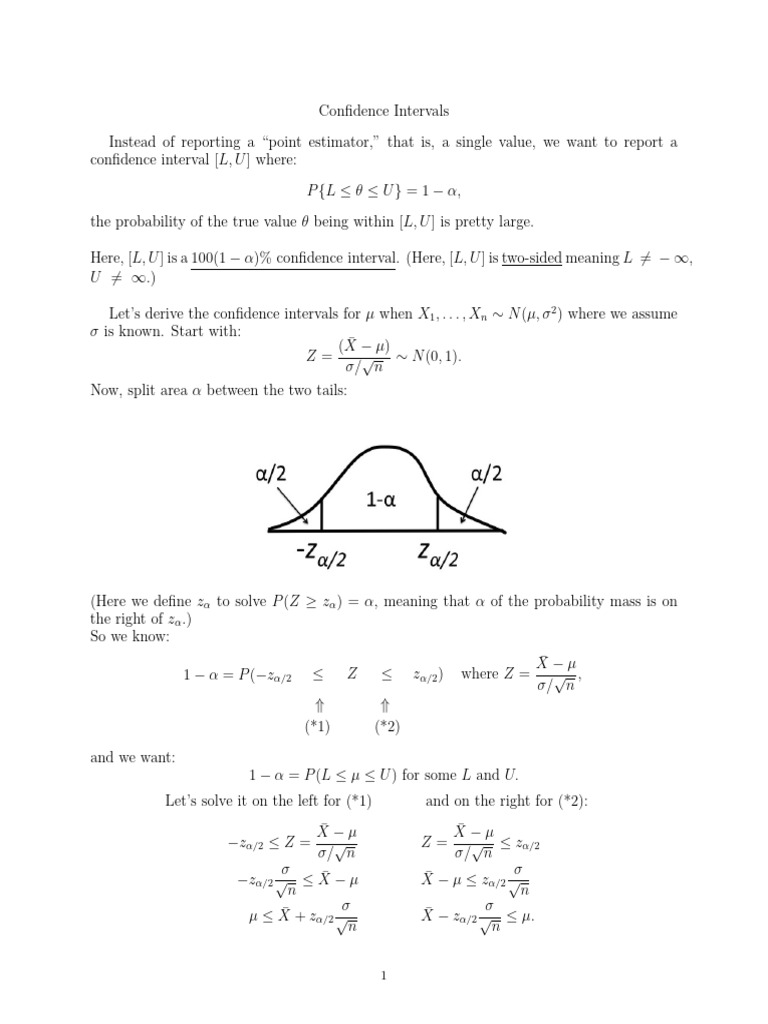 Understanding Confidence Intervals | PDF | Mathematical And Quantitative Methods (Economics ...