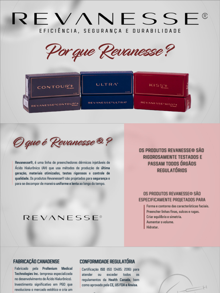 REVANESSE - Catalogo e Tabela | PDF