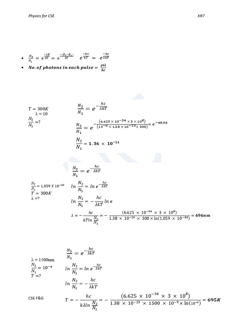 Laser and Optical Fiber Physics Problems | PDF | Laser | Emission Spectrum