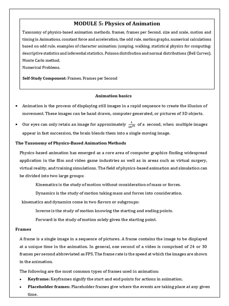 Module5 - Physics of Animation - CSE F&G | PDF | Probability ...