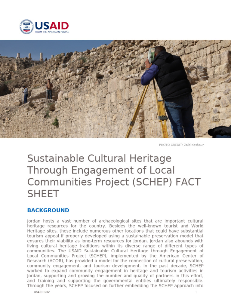 SCHEP_Fact_sheet_2023 | PDF | Cultural Heritage | Economies