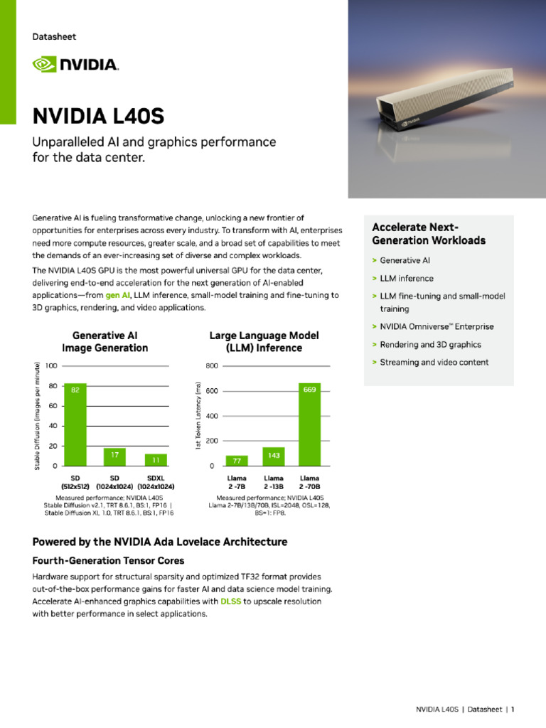 NVIDIA L40S Datasheet | PDF