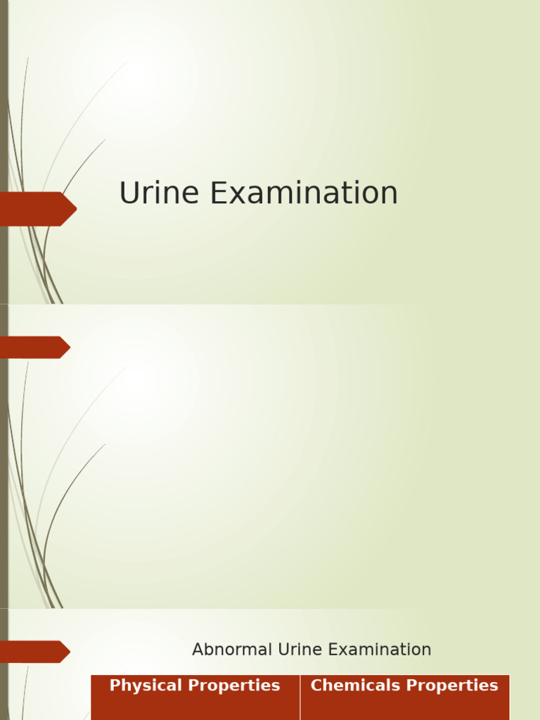 Urine Examinatio | PDF | Glucose | Urine