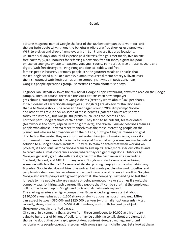 Google case study | PDF | Recruitment