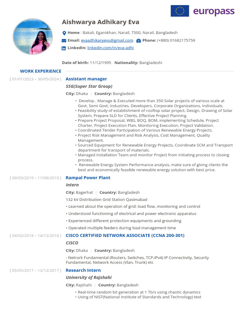 CV of EVA Enterprise Engineering - Bordeux | PDF | Computer Engineering ...