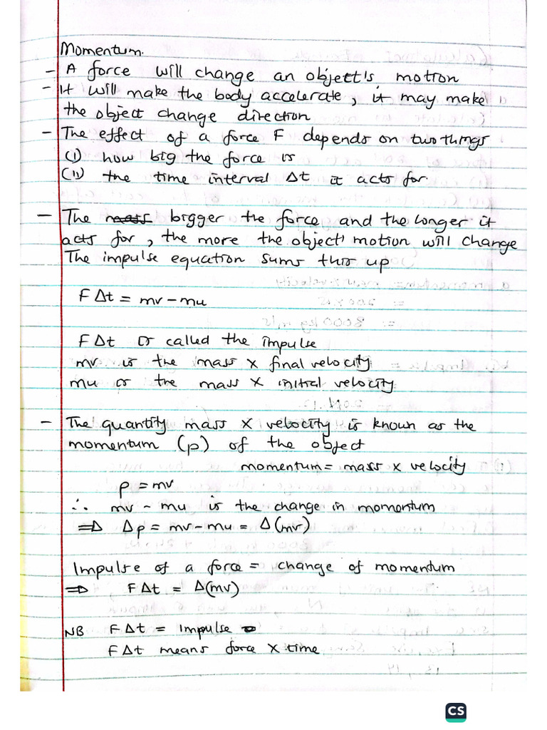 Momentum Notes | PDF
