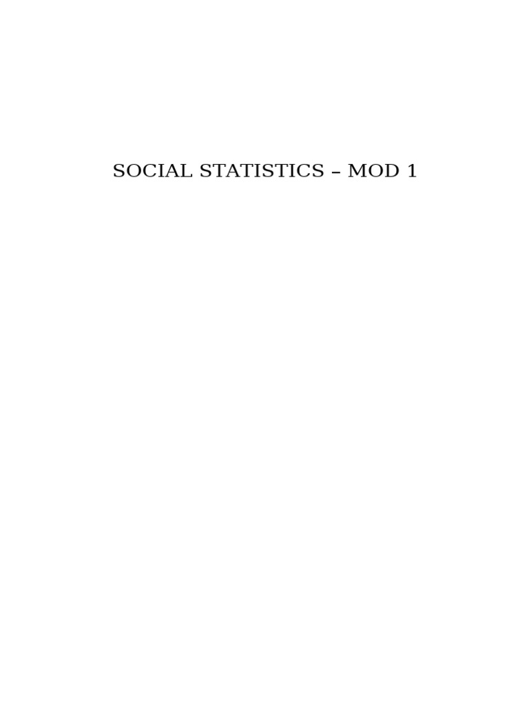Statistics-Notes-Module-1 (Introduction) | PDF | Sampling (Statistics ...