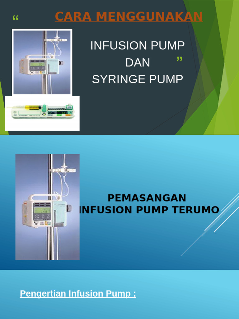 Panduan Penggunaan Infusion Pump | PDF