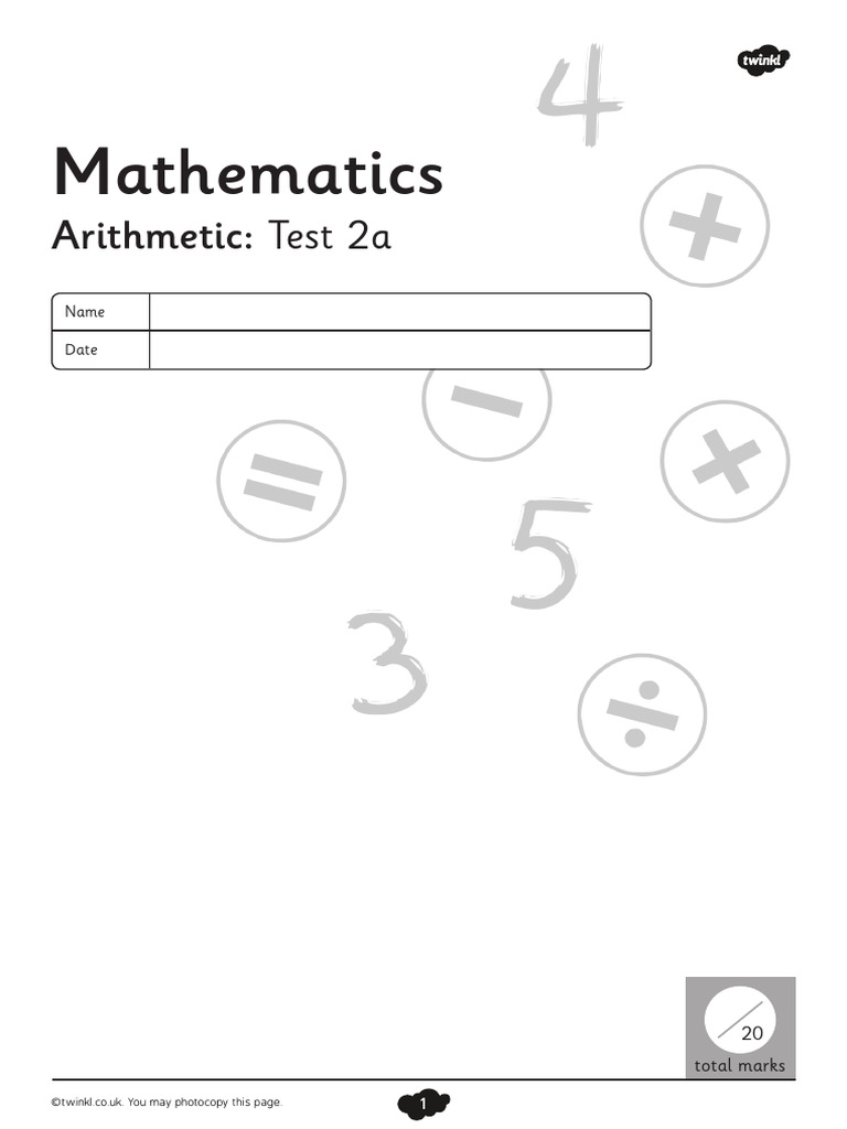 Arithmetic Paper 2a | PDF | Mathematics | Arithmetic