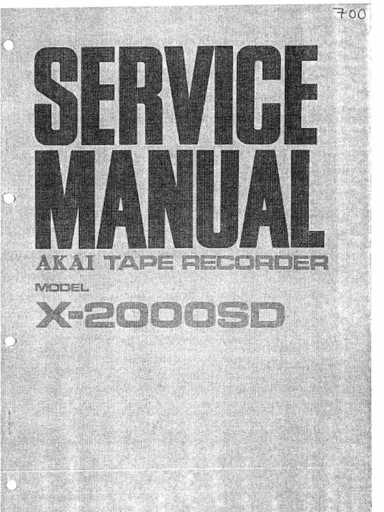 Akai x-2000sd SM | PDF