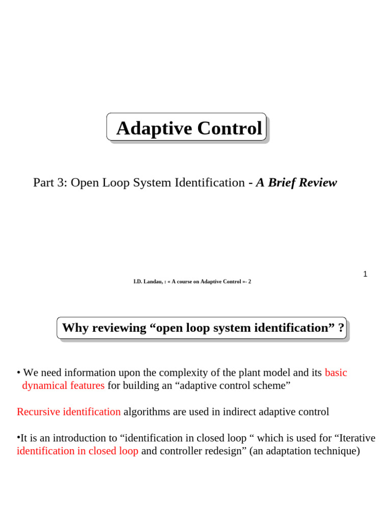 Adaptive Control3 Pdf Least Squares Bias Of An Estimator