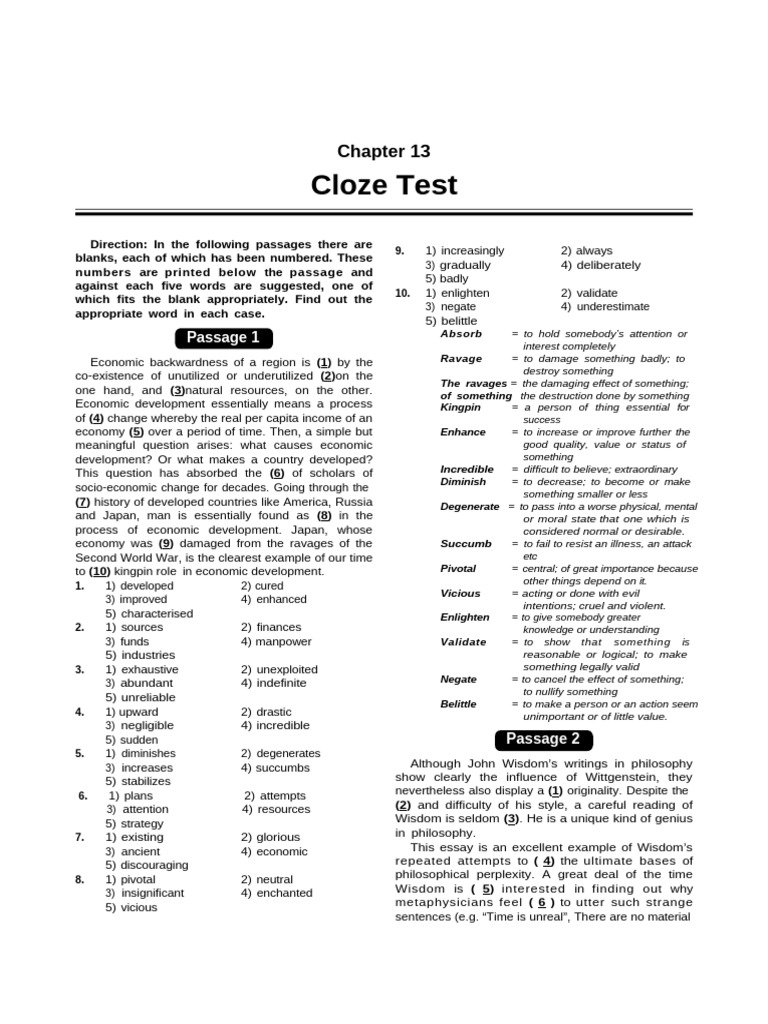 Tuyen Tap 80 Bai Guided Cloze Cuc Hay Co Dap an Luyen Thi Hsg Thpt Cap 25260 (1) | PDF | Wisdom ...