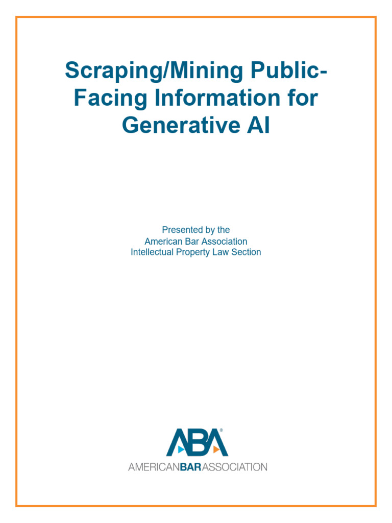 Scraping_Mining Public-Facing Information for Generative AI | PDF | Fair Use | Artificial ...