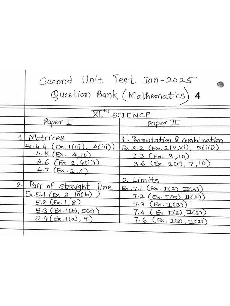 11 Sci Maths Q. B. | PDF