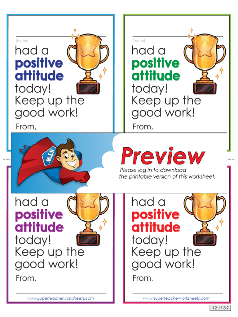 Note Home Positive Attitude | PDF