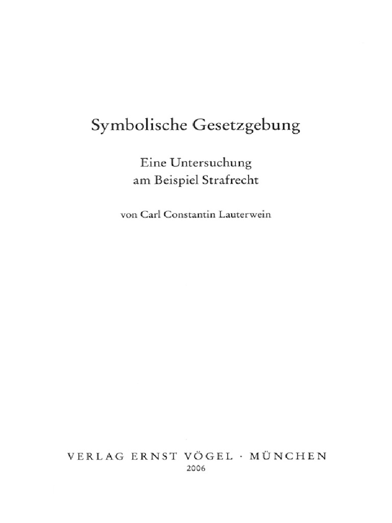Symbolische Gesetzgebung | PDF