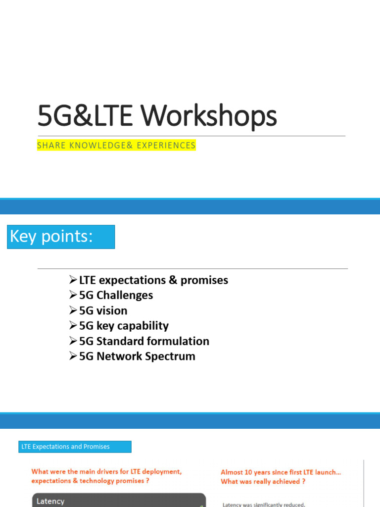 5g workshop | PDF | Duplex (Telecommunications) | Lte (Telecommunication)