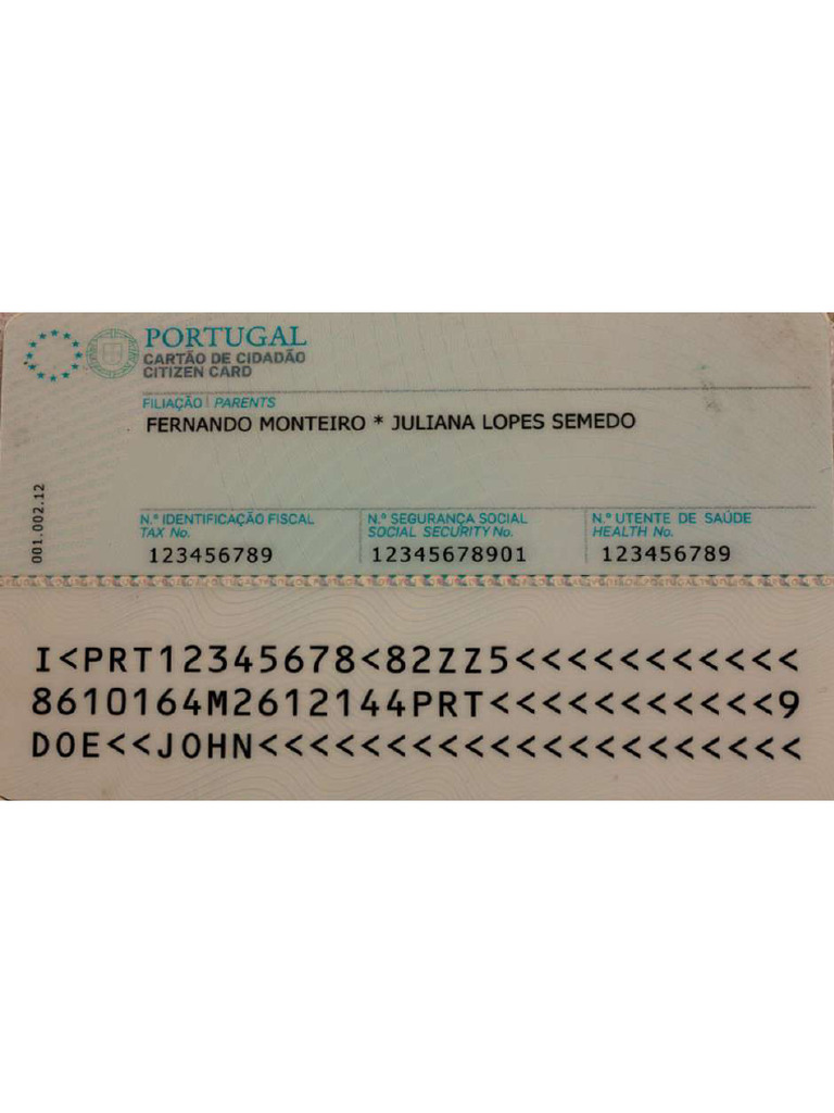 Portugal Id Card Preivew | PDF