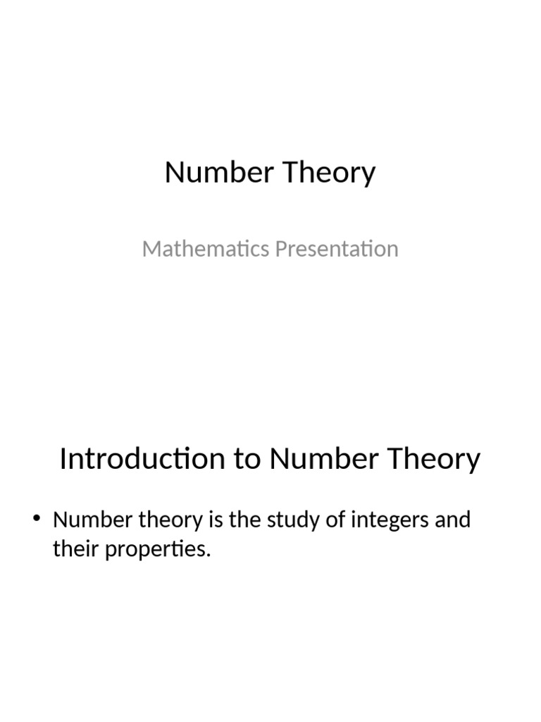 Number_Theory | PDF
