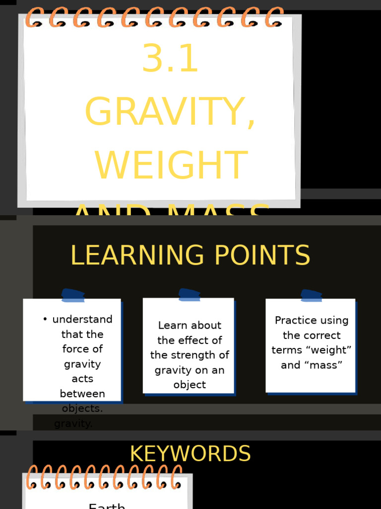 Understanding Gravity and Weight | PDF | Weight | Gravity