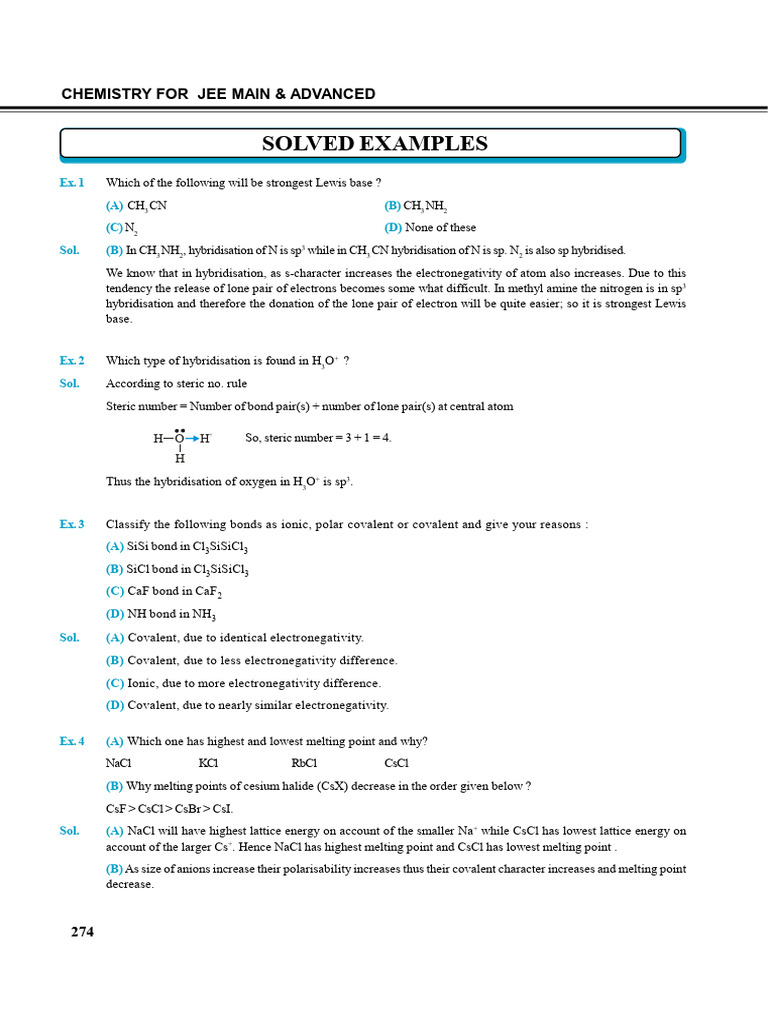XI - Chemistry - Module 1 - Chemical Bonding (Exercise) | PDF ...