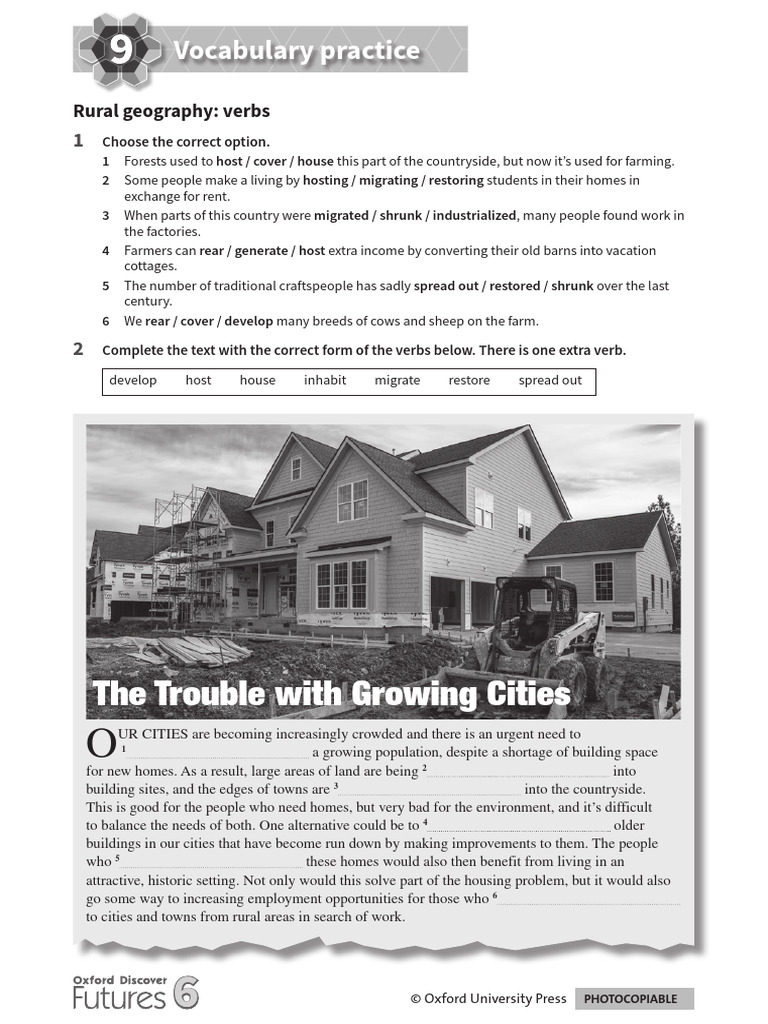 Vocabulary Practice: Rural Geography Verbs | PDF | Natural Environment ...
