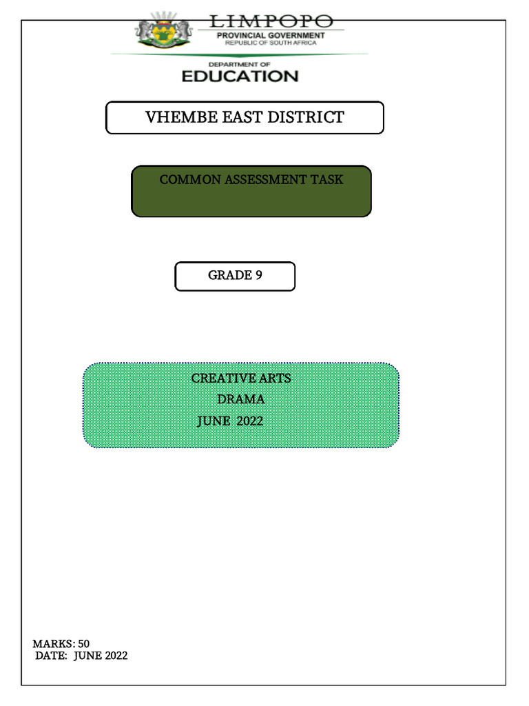 2022 CA Drama grade 9 Term 2 TEST (3) | PDF | Human Communication