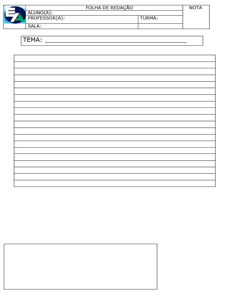 Folha de Redação Instituto Aocp | PDF